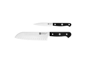 4009839377372 - Messer-Set ZWILLING Gourmet Kochmesser-Sets silberfarben (schwarz silberfarben) Made in Germany FRIODUR eisgehärtete Klingen Sonderschmelze