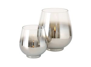 4020606005779 - Windlicht Grazia 18cm silber-transparent Dekoration für Weihnachten - Boltze