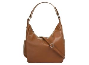4260543050481 - Shopper SAMANTHA LOOK Damen Gr B H T 35cm x 25cm x 10cm onesize braun (cognac) Leder unifarben Taschen echt Leder Made in Italy