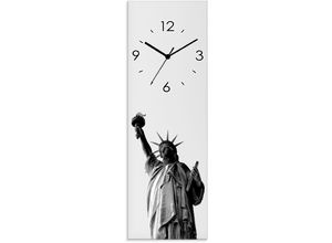 4062144286210 - Wanduhr ARTLAND Freiheitsstatue - New York Wanduhren Gr B H T 20 cm x 60 cm x 18 cm Funkuhr schwarz Wanduhren wahlweise mit Quarz- oder Funhuhrwerk lautlos ohne Tickgeräusche