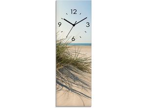 4062144286630 - Wanduhr ARTLAND Strandgras Wanduhren Gr B H T 20 cm x 60 cm x 18 cm Quarzuhr beige (natur) Wanduhren wahlweise mit Quarz- oder Funhuhrwerk lautlos ohne Tickgeräusche