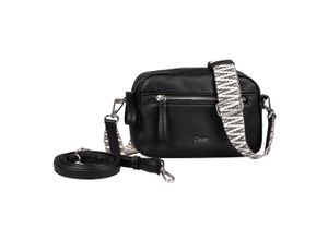 4255619912688 - Handtasche GABOR Silena Damen Gr B H T 22cm x 15cm x 7cm schwarz Polyurethan clean gepflegt geprägtes Muster unifarben Taschen hochwertig gewebte Gurtband und ein filigranes Logo