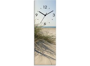 4062144286258 - Wanduhr ARTLAND Strandgras Wanduhren Gr B H T 20 cm x 60 cm x 18 cm Funkuhr beige (natur) Wanduhren wahlweise mit Quarz- oder Funhuhrwerk lautlos ohne Tickgeräusche