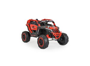 3801005001521 - Kinder Elektrofahrzeug Jeep Kansas EVA-Reifen Fernbedienung Musik Gurt rot