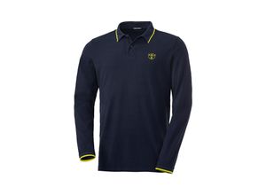 9010497155528 - Herren Langarmpolo Baumwolle   marine   Größe M