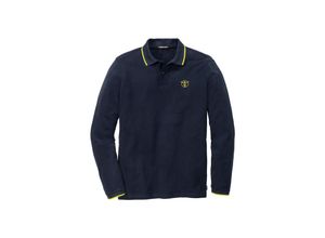 9010497155535 - Herren Langarmpolo Baumwolle   marine   Größe L