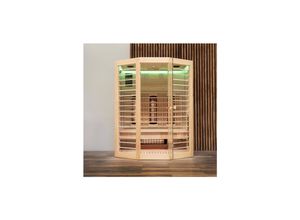 4058166099310 - Infrarotkabine redsun xl Deluxe - 155 x 120 x 190 cm - für 2-3 Personen 6 Vollspektrumstrahler Holz Hemlocktanne i Infrarotsauna Sauna