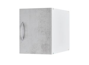 4038061021036 - Aufsatzschrank WIMEX Multiraumkonzept weiß (weiß abgesetzt beton nachbildung lichtgrau) B30cm H40cm T54cm Holzwerkstoff Spanplatte Schränke Schrankaufsatz Breite 30 cm