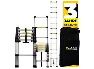 4056551044174 - Teleskopleiter CF-101B Soft-Close-Funktion Ausziehleiter aus Aluminium 2 m bis 44 m (26 Meter)