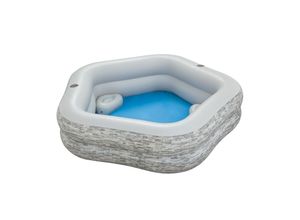 6941607326350 - - TruPrint™ Family Pool 213 x 206 x 53 cm Steinwand-Optik (Cremegrau)