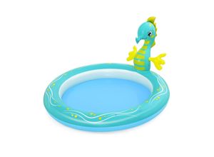 6942138982275 - Planschbecken Seepferdchen 188x160x86cm mit Wassersprinkler 140L Pool - Bestway