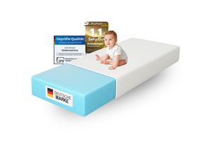 4250263743978 - Kindermatratze Babymatratze NORA 60x120cm Bezug waschbar & abnehmbar punktelastischer Gelschaum Jugendmatratze allergikerfreundlich premium Bezug