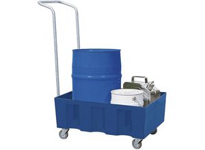 4250101107672 - PE-Auffangwanne für 60-Liter-Fässer Auffangvolumen 60 l fahrbar ohne Gitterrost kaiserkraft