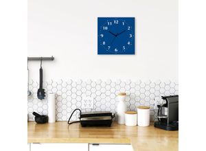 4059745807272 - Wanduhr ARTLAND Uni Trendfarben Wanduhren Gr B H T 30 cm x 30 cm x 03 cm Quarzuhr 12 Ziffern blau Wanduhren wahlweise mit Quarz- oder Funhuhrwerk lautlos ohne Tickgeräusche