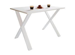 4051814408564 - Holzesstisch H 76 x B 80 x T 80 cm hochwertiges und massives Fußgestell Füße aus Eisen Küchentisch - Xona U