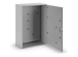 4061753018571 - eurokraft basic Schlüsselschrank lichtgrau RAL 7035 HxBxT 550 x 380 x 205 mm für 180 Haken