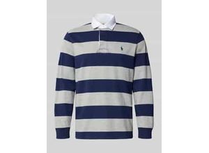 3616854768958 - Sweatshirt mit Polokragen und Label-Stitching