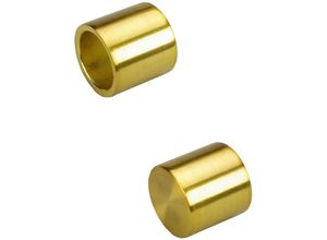 4016318166808 - Gardinenstangen-Endstück Cap gold (goldfarben matt) L2cm Ø16cm Gardinenstangenendstücke für Gardinenstangen Ø 16 mm