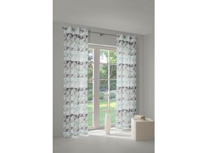 4004567397425 - Vorhang WIRTH Berlare grün (mint) B132cm H265cm Baumwolle Polyester Gardinen nach Maß