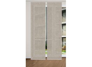 4056751444293 - Schiebegardine HOME IN GREEN ESTRA Gr 1 grau (taupe) B60cm H245cm Polyester Gardinen SET DIGITALDRUCKBAMBUSOPTIK RECYCELT