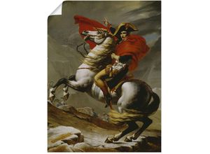 4058661223449 - Wandbild ARTLAND Napoleon bei der Überquerung Alpen Bilder Gr B H 30 cm x 40 cm Poster Menschen 1 St braun Bild Metallbild Metallbilder Bilder als Alubild Leinwandbild Wandaufkleber oder Poster in versch Größen
