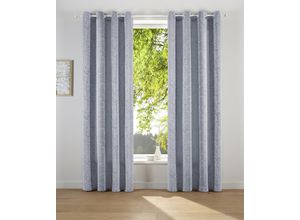 4004567282127 - Vorhang LESKA Gr 1 grau B132cm H145cm Jacquard Polyacryl Polyester LEGER HOME BY LENA GERCKE Gardinen blickdicht glatt gewebt monochrom verschiedene Größen