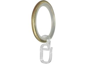 9002777124447 - Gardinenring GARESA Ring mit Haken Gardinenbefestigungen Gr 20 St goldfarben (mattmessingfarben) Gardinenringe für Durchmesser bis 20mm einfache Montage