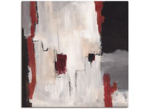 4055327144261 - Wandbild ARTLAND Rot an Grau I - Abstrakt Bilder Gr B H 30 cm x 30 cm Leinwandbild Gegenstandslos 1 St grau Bild Poster Bilder als Alubild Leinwandbild Wandaufkleber oder in versch Größen