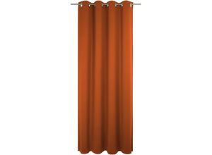 4004567499464 - Vorhang WIRTH Newbury orange (terra) Gardinen 155cm Ösen 130cm Baumwolle Polyester nach Maß B130cm H155cm