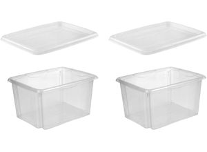 4052396025781 - Organizer KEEEPER emil Aufbewahrungsboxen Gr B H 345 cm x 22 cm farblos (transparent) Aufbewahrungsbox Stapelbox Körbe Boxen Aufbewahrungsboxen Aufbewahrungsbox 24 L mit Deckel hochwertiger Kunststoff