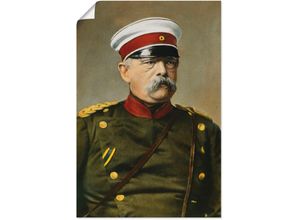 4057738731870 - Wandbild ARTLAND Otto von Bismarck Bilder Gr B H 40 cm x 60 cm Poster Menschen Hochformat 1 St grün Bild Leinwandbild Kunstdrucke Bilder als Leinwandbild Wandaufkleber oder Poster in versch Größen