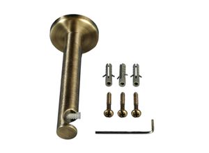 4016318280399 - Träger LIEDECO gold (messingfarben antik) L12 Ø16 Gardinenstangenhalterungen für Gardinenstangen Ø 16 mm