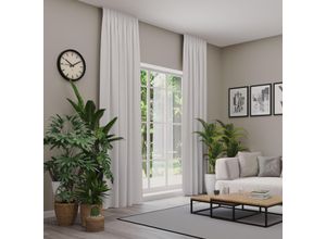 4006470544767 - Verdunkelungsvorhang NEUTEX FOR YOU INSULA weiß (wollweiß) B137cm H225cm Polyester Gardinen Uni-Dimout für starke Verdunklung nach Maß