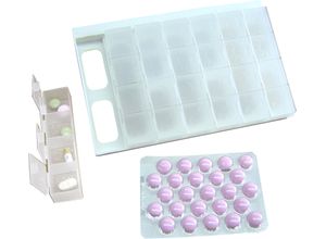 4029845170729 - Vorratsdose RUCO transparent (weiß transparent) B11cm H2cm Lebensmittelaufbewahrungsbehälter (Tablettendose)