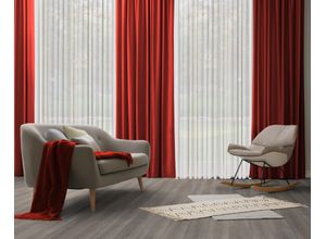 4004567412302 - Vorhang WIRTH Dim out Gardinen Gr 295 cm Multifunktionsband 142 cm rot Schlafzimmergardinen nach Maß