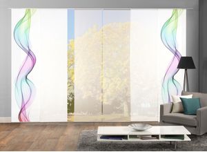 4056751015196 - Schiebegardine HOME WOHNIDEEN ALBERTA bunt B60cm H245cm Polyester Gardinen HxB 245x60 Blickdicht inkl Befestigungszubehör