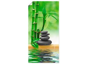 4055327421515 - Wandbild ARTLAND Spa Konzept Zen Basaltsteine Bilder Gr B H 30 cm x 60 cm Poster Zen Hochformat 1 St grün Bild Poster Bilder als Leinwandbild Wandaufkleber oder in versch Größen