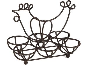 4050223953009 - Dose Eihalterung aus Eisen in Antikbraun braun B18cm H17cm T12cm Eisen Aufbewahrungsboxen Vorratsdose
