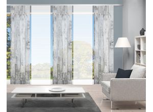 4056751515771 - Schiebegardine VISION LIZZA Gr 1 grau B60cm H260cm Polyester Gardinen SETSCHIEBEVORHANGBAMBUSDIGITALDRUCK