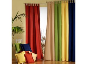 4005385822397 - Vorhang WECKBRODT Sento Gr 1 beige (natur) B125cm H160cm Baumwolle Polyester Gardinen Baumwolle blickdicht matte Struktur unifarben Gardine Store