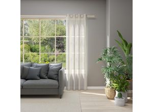 4006470504341 - Vorhang NEUTEX FOR YOU Allure braun (cappuccino) B140cm H245cm Jacquard Polyester Gardinen Ösenschal mit Metallösen Breite 140 cm nach Maß