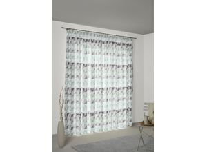 4004567396831 - Vorhang WIRTH Berlare grün (mint) Gardinen 215cm Kräuselband 132cm Baumwolle Polyester nach Maß B132cm H215cm