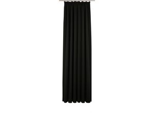 4004567509880 - Vorhang WIRTH Newbury schwarz Gardinen 295cm Kräuselband 130cm Baumwolle Polyester nach Maß B130cm H295cm