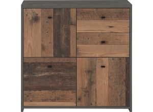 5904767891152 - Kommode CHEST grau (betonoptik old wood vintage) B772cm H775cm T296cm Dekorfolie FSC-zertifizierter Holzwerkstoff Kunststoff Metall Sideboards Breite ca 77 cm 5904767891152 - Kommode CHEST grau (betonoptik old wood vintage) B772cm H775cm T296cm Dekorfolie FSC-zertifizierter Holzwerkstoff Kunststoff Metall Sideboards Breite ca 77 cm
