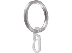 9002777128193 - Gardinenring GARESA Ring mit Haken Gardinenbefestigungen Gr 20 St silberfarben (silberfarben aluminiumfarben) Gardinenringe für Durchmesser bis 20mm Aluminium einfache Montage