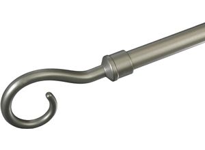 4016318191183 - Gardinenstangen-Endstück Apoll Gr 1 silber (silberfarben matt) H69cm L131cm Ø2cm Gardinenstangenendstücke für Gardinenstangen Ø 20 mm