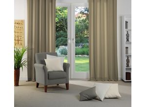 4004567421700 - Vorhang WIRTH Dim out Gardinen Gr 245 cm Kräuselband 142 cm grau (taupe) Kräuselband nach Maß