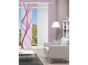 4056751513937 - Schiebegardine VISION PACOLIA Gr 1 pink B60cm H260cm Polyester Gardinen SCHIEBEVORHANG BAMBUS DIGITALDRUCK