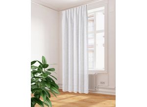 4056751531863 - Vorhang HOME WOHNIDEEN ELFI Gr 1 weiß (wollweiß) B135cm H300cm Polyester Gardinen EffektstrukturgardineKombiband Raumhoch