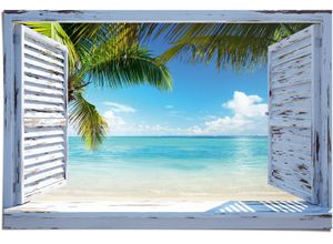 8714597560930 - Poster REINDERS Strandblick blau (farbe bild(er) blau) B915cm H61cm Papier Bilder